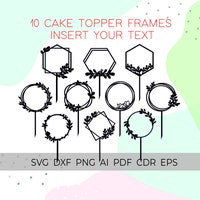 Floral Cake Topper - Etsy