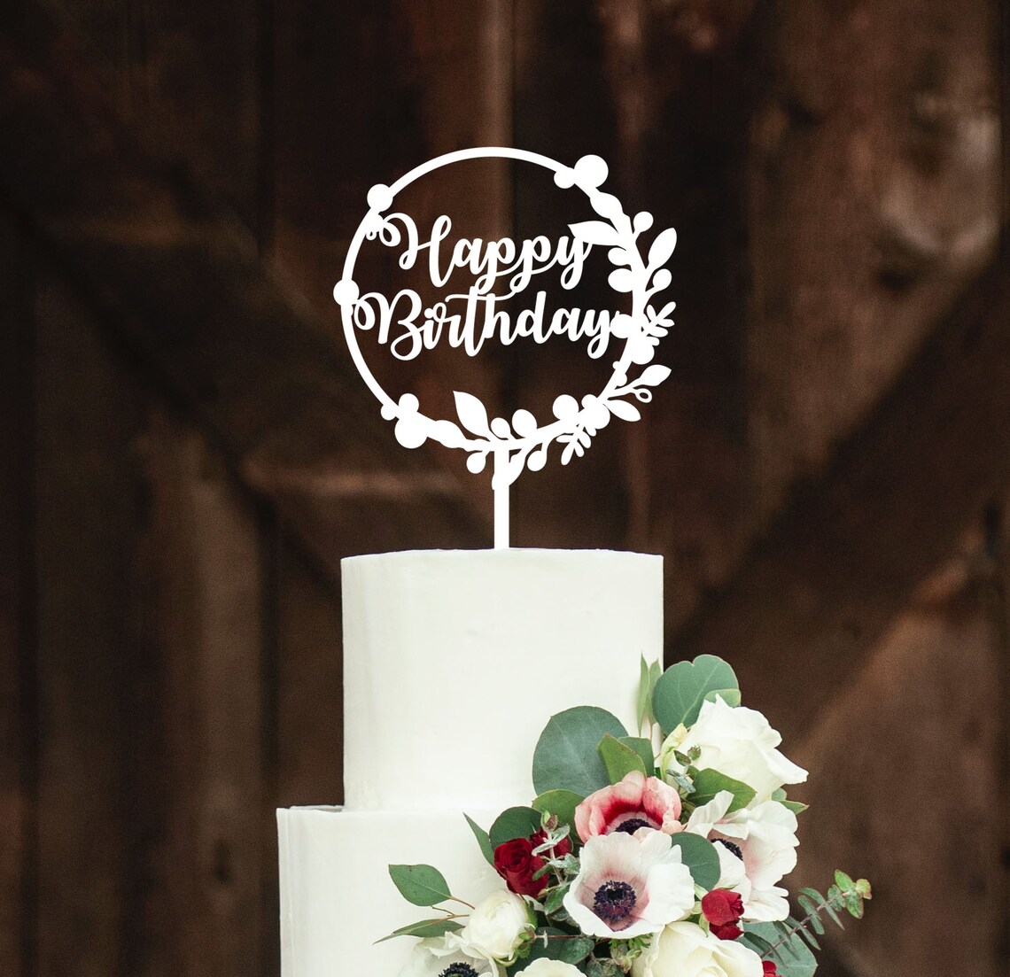 Cake Topper Svg Happy Birthday Svg Cake Topper Cricut Cake - Etsy