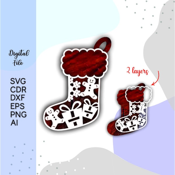 Stocking Svg - Etsy