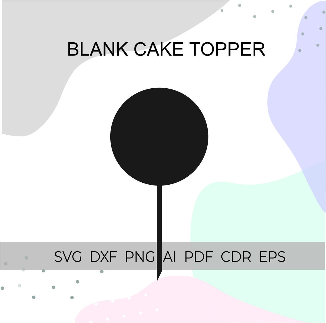 Circle Clear Blank Acrylic Cake Topper Wedding Cake Topper - Etsy