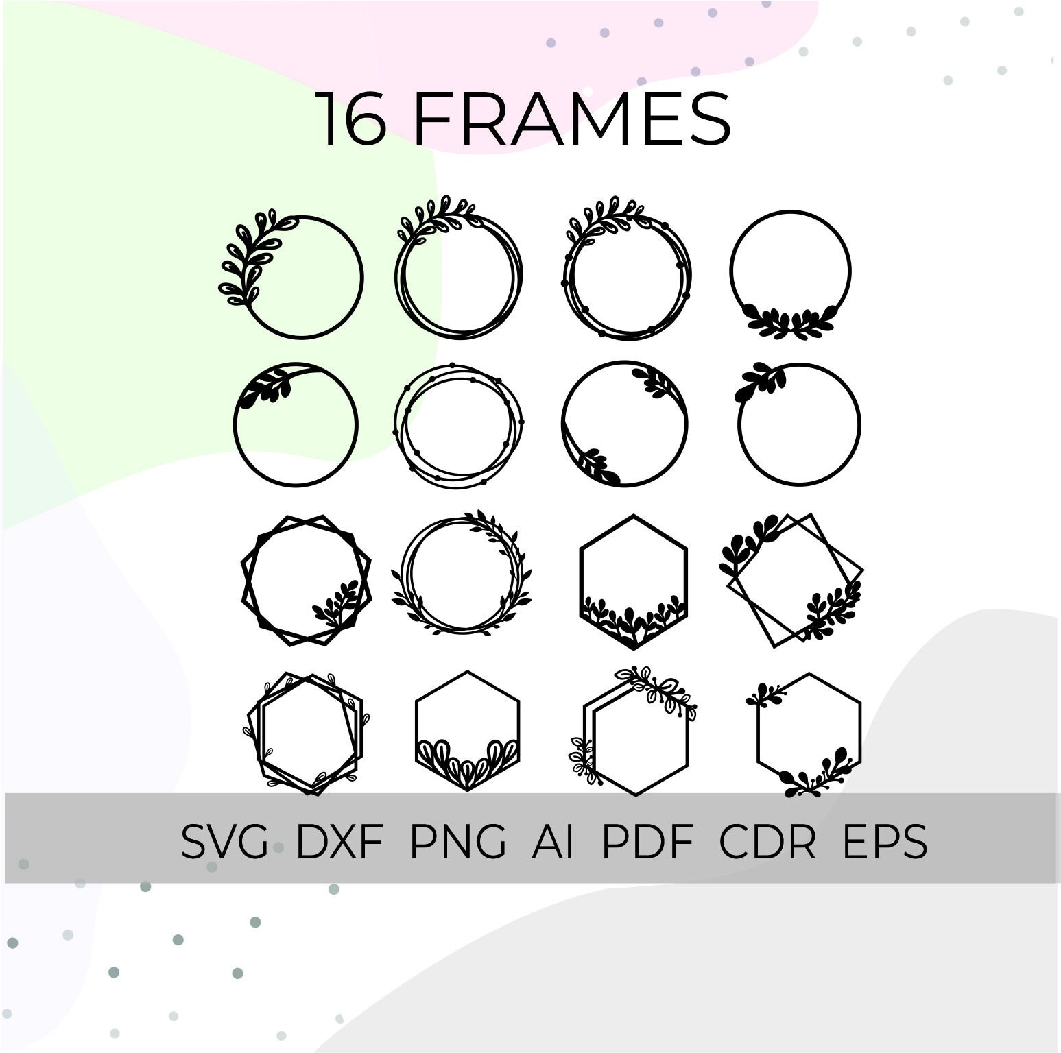 Circle Frame Svg Cake Topper Svg Files for Cricut Wedding - Etsy Australia