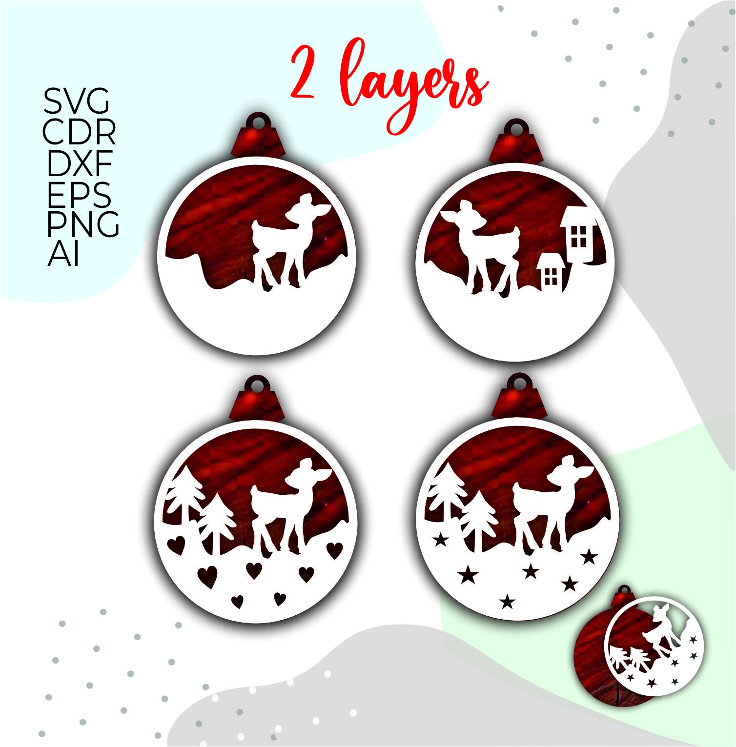 3d Multi Layer Svg 3d Layered Christmas Svg Christmas - Etsy