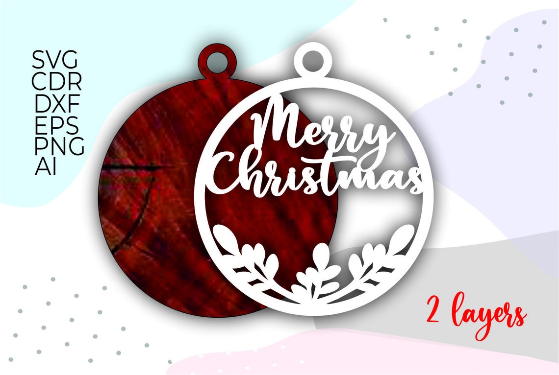 Merry Christmas Svg Ornaments Svg Multi Layer Svg Christmas - Etsy