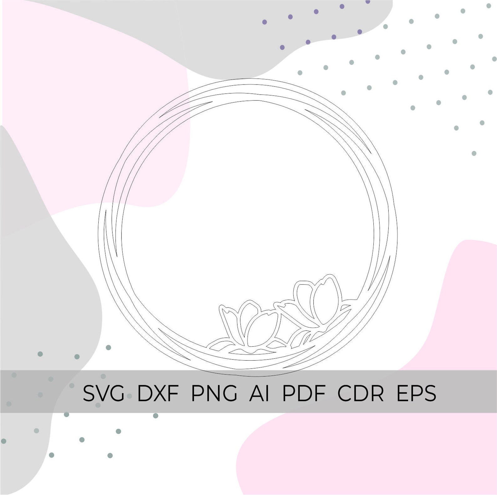 Circle Frame Svg Cake Topper Svg Files for Cricut Wedding | Etsy UK