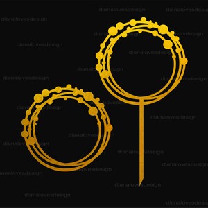 Circle Frames Svg Bundle, Cake Topper Svg, Files for Cricut, Wedding ...