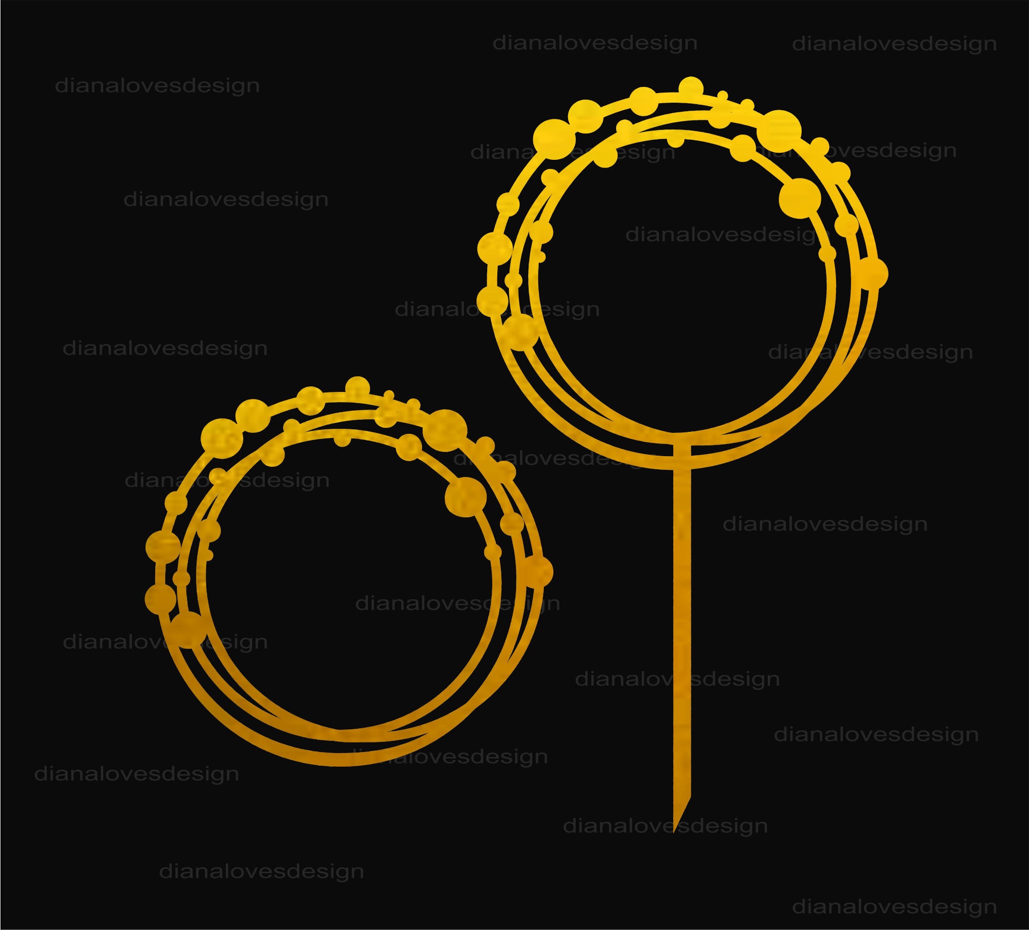 Circle Frames Svg Bundle Cake Topper Svg Files for Cricut - Etsy UK