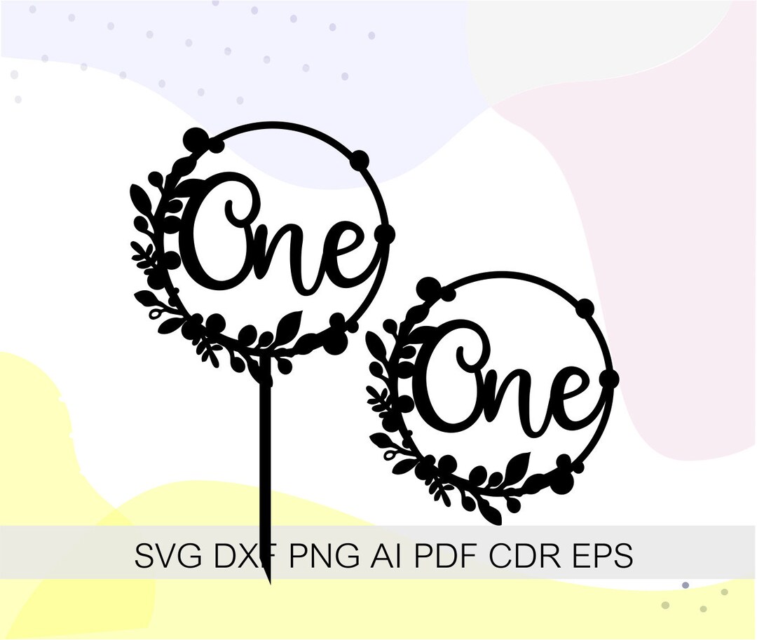 One SVG - First Birthday SVG - First Birthday Diy - Cut File - Digital ...