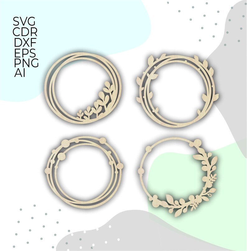 Cake Topper Svg Frame Wedding Cake Topper Svg Wreath Frame - Etsy