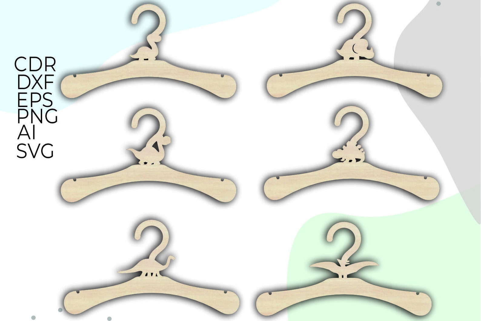 Dino Baby Hangers Svg, Clothes Hanger Svg, Set Hangers Svg, Boys Hanger ...