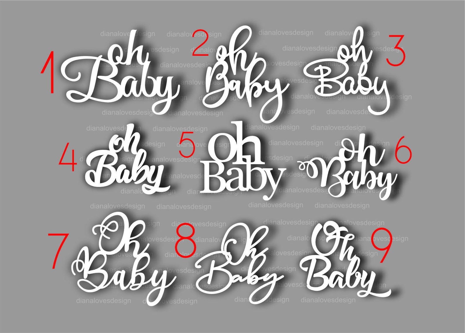 Oh Baby Svg Cake Topper Svg Baby Shower Svg Oh Baby Sign - Etsy