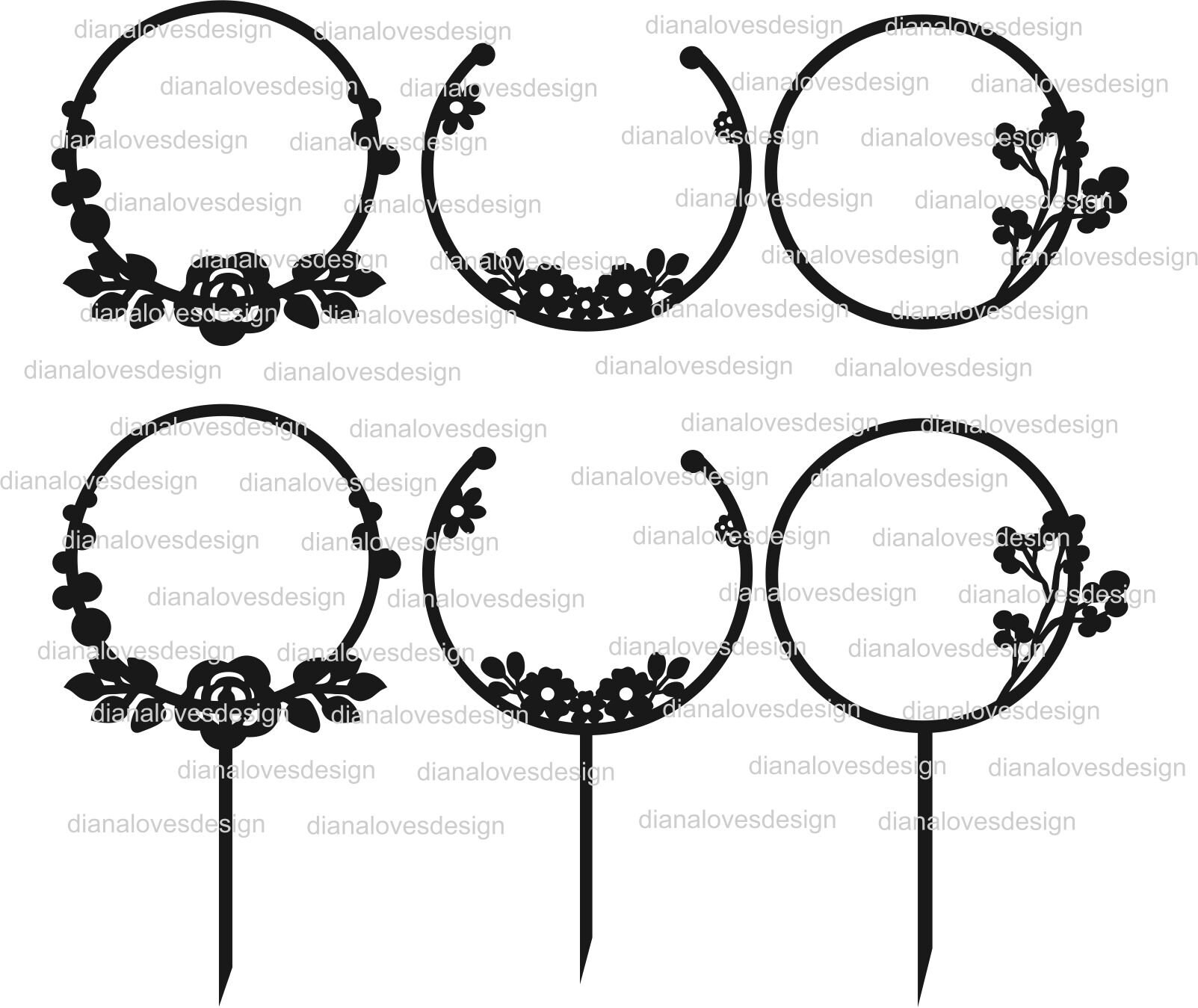 Cake Topper Frame Cricut Cake Topper Svg Happy Birthday Svg - Etsy ...