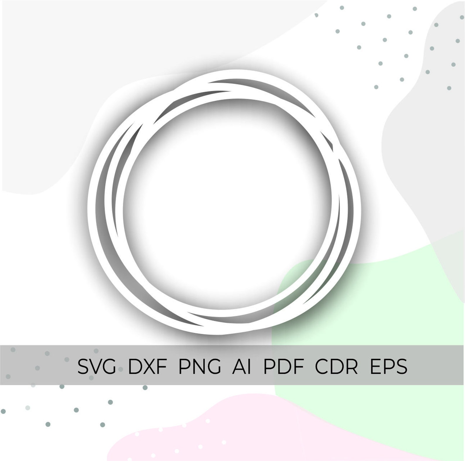 Circle Frame Svg Circle Monogram Svg Thick Layered Svg Cake - Etsy