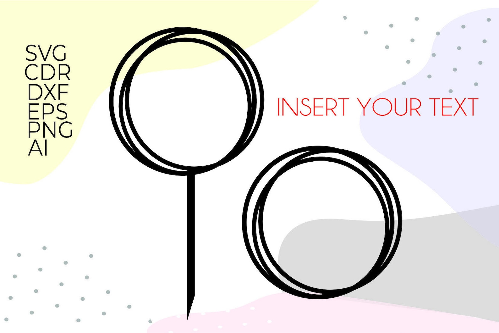 Circle Cake Topper Svg Cricut, Happy Birthday Svg, Wedding Frame Svg ...