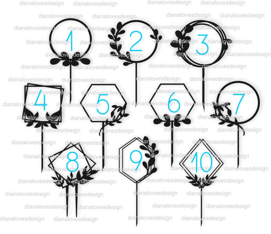 Cake Topper Frame Svg Birthday Cake Topper Svg Cake Topper - Etsy