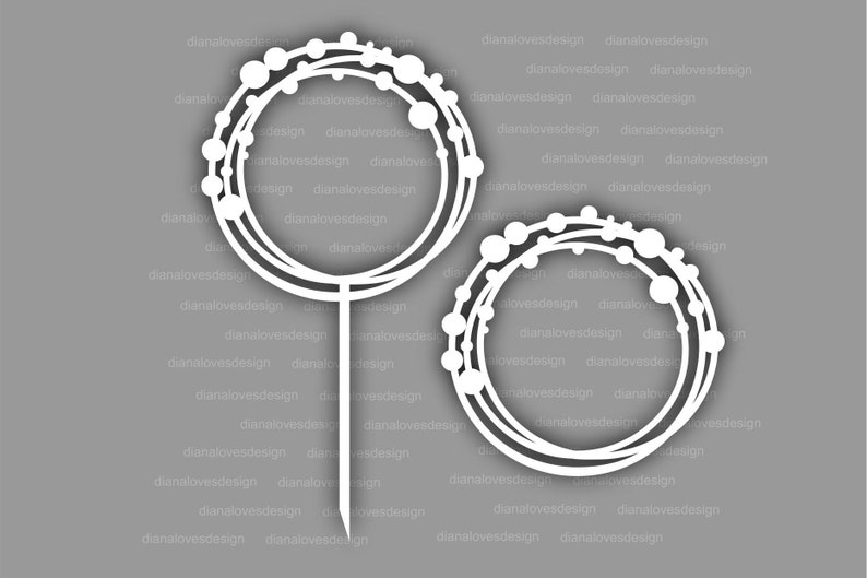 Circle Frames Svg Bundle, Cake Topper Svg, Files for Cricut, Wedding ...