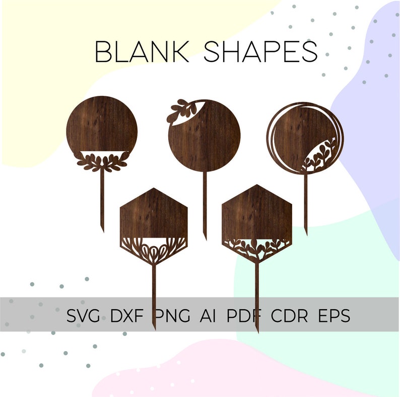 Blank Cake Topper Shape Boho Birthday Topper Svg Svg Files - Etsy