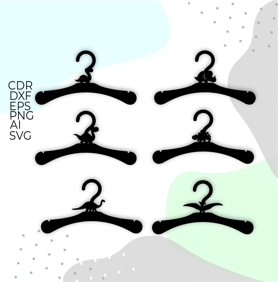 Dino Baby Hangers Svg, Clothes Hanger Svg, Set Hangers Svg, Boys Hanger ...