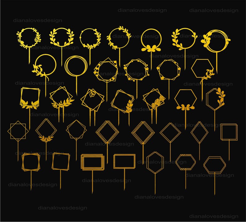 Cake Topper Cricut Happy Birthday Svg Wreath Frame Svg Cake - Etsy