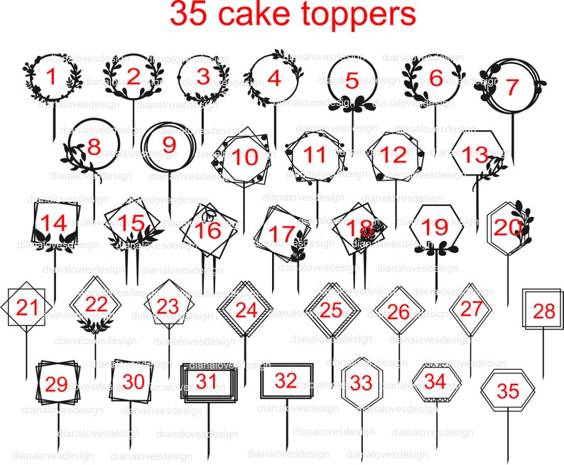 Cake Topper Cricut Happy Birthday Svg Wreath Frame Svg Cake | Etsy