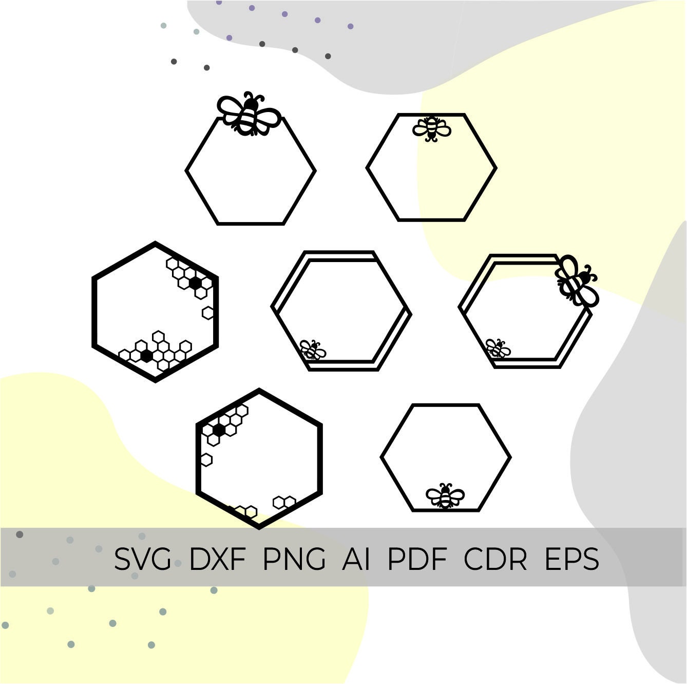 Bee Cake Topper Svg, Bee Frame Svg, Happy Bee Day Svg, Cake Topper ...