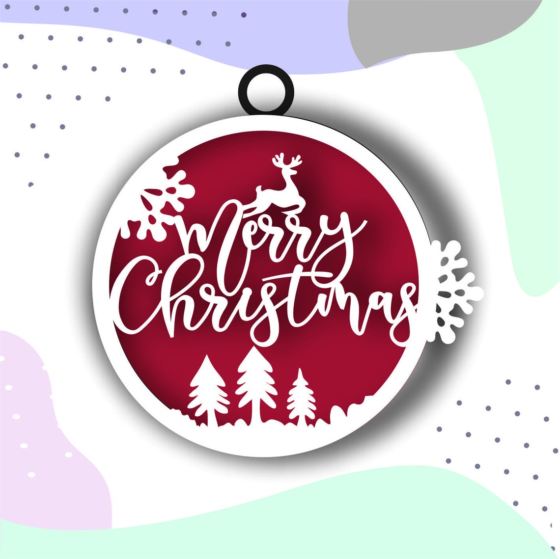 3d Layered Christmas Svg Merry Christmas Svg Christmas - Etsy