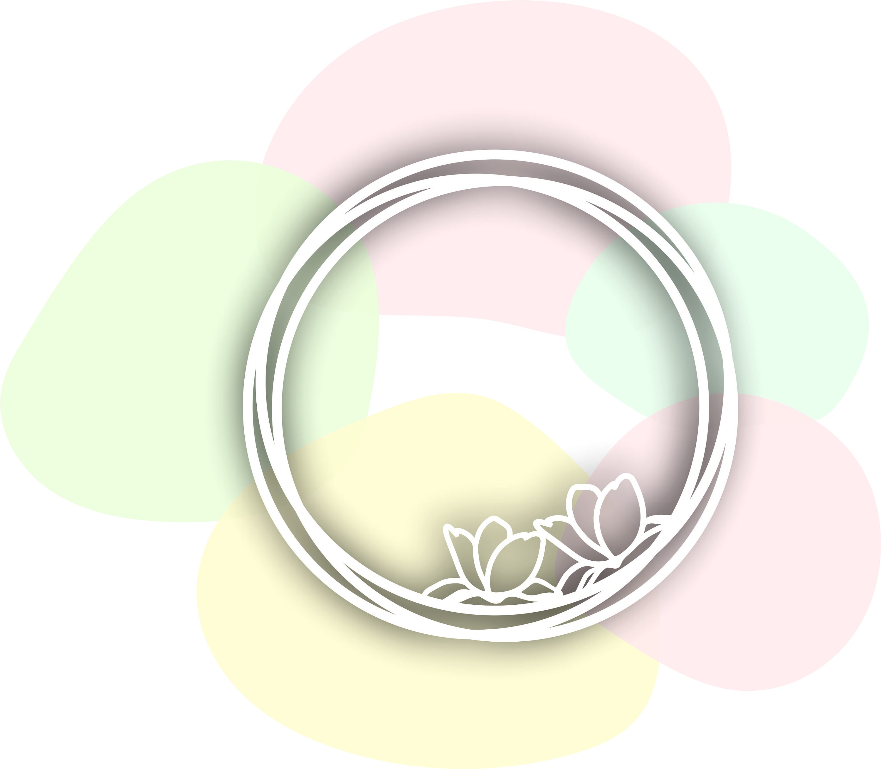 Circle Frame Svg Cake Topper Svg Files for Cricut Wedding - Etsy