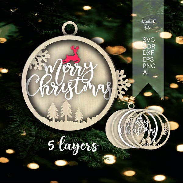 Christmas 3d Svg - Etsy