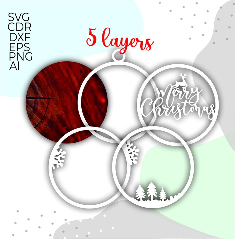 3d Layered Christmas Svg Merry Christmas Svg Christmas - Etsy