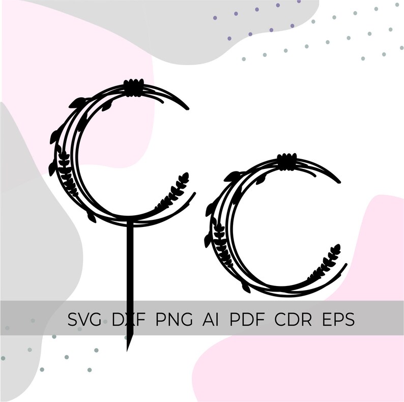 Cake Topper Cricut Happy Birthday Svg Wreath Frame Svg - Etsy