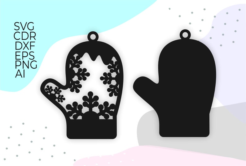 Christmas Mitten Svg 3d Layered Christmas Ornaments Svg File - Etsy