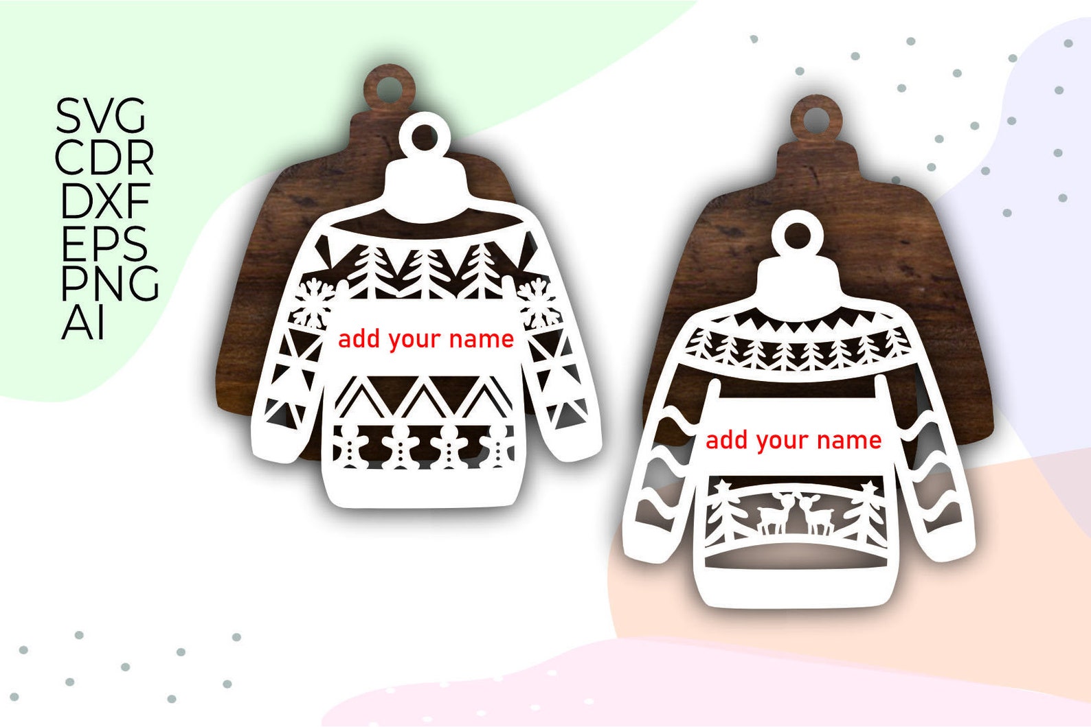 Ugly Christmas Sweater Svg File for Glowforge Christmas Svg - Etsy