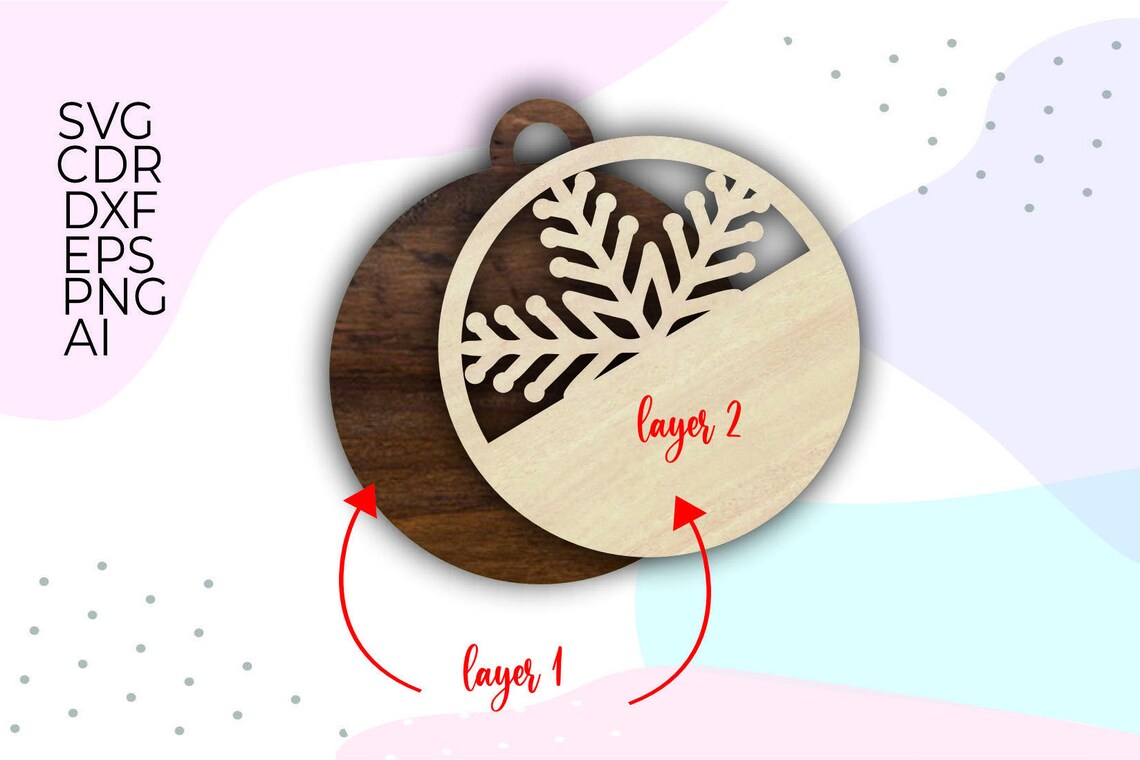 Snowflake Svg Bundle Chrismas Ball Svg Snowflake With Name - Etsy