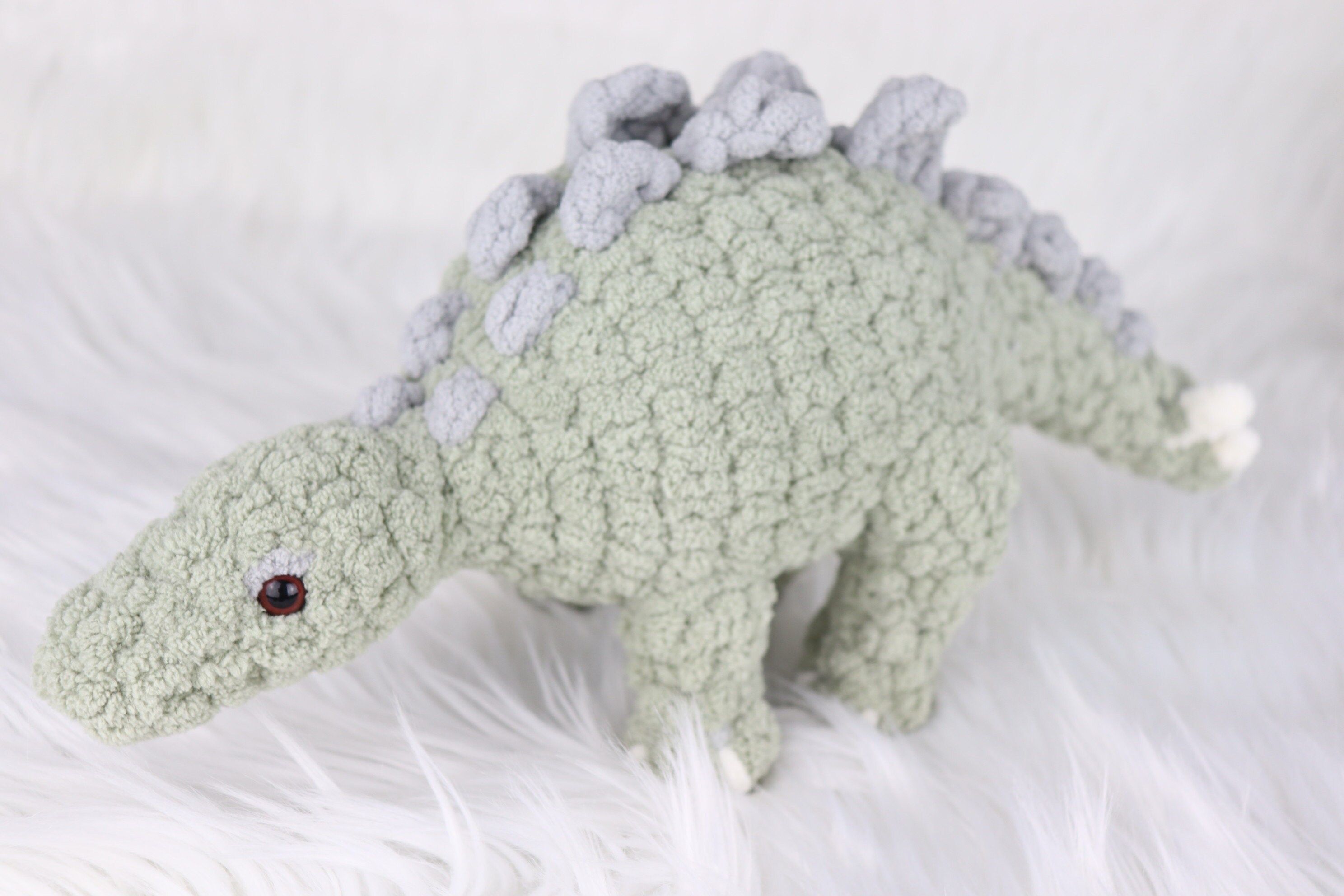 Crochet Stegosaurus Pattern Low-sew Dinosaur Pattern Crochet Dinosaur ...