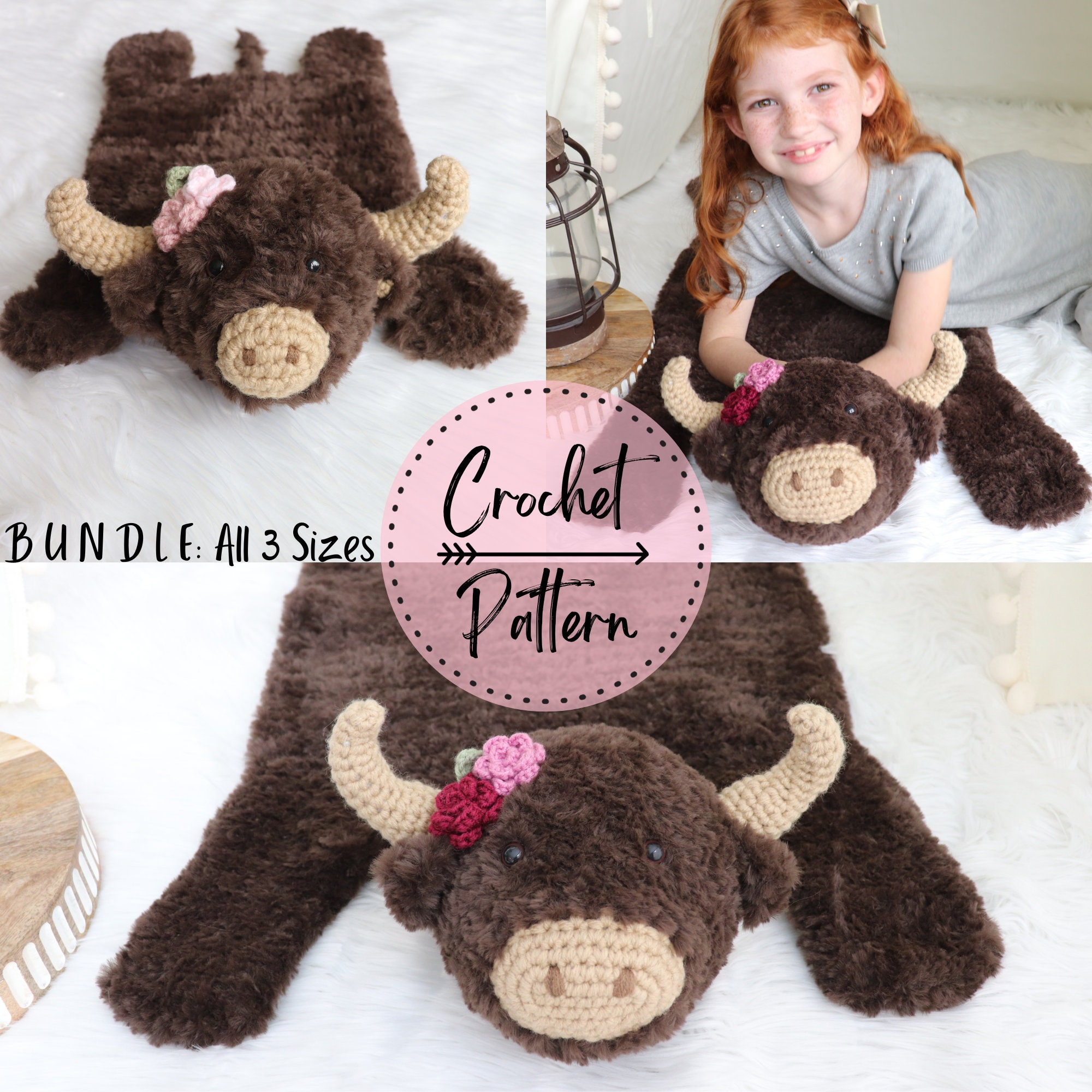 BUNDLE Crochet Bison Lovey Crochet Pattern Southwestern Baby Nursery ...
