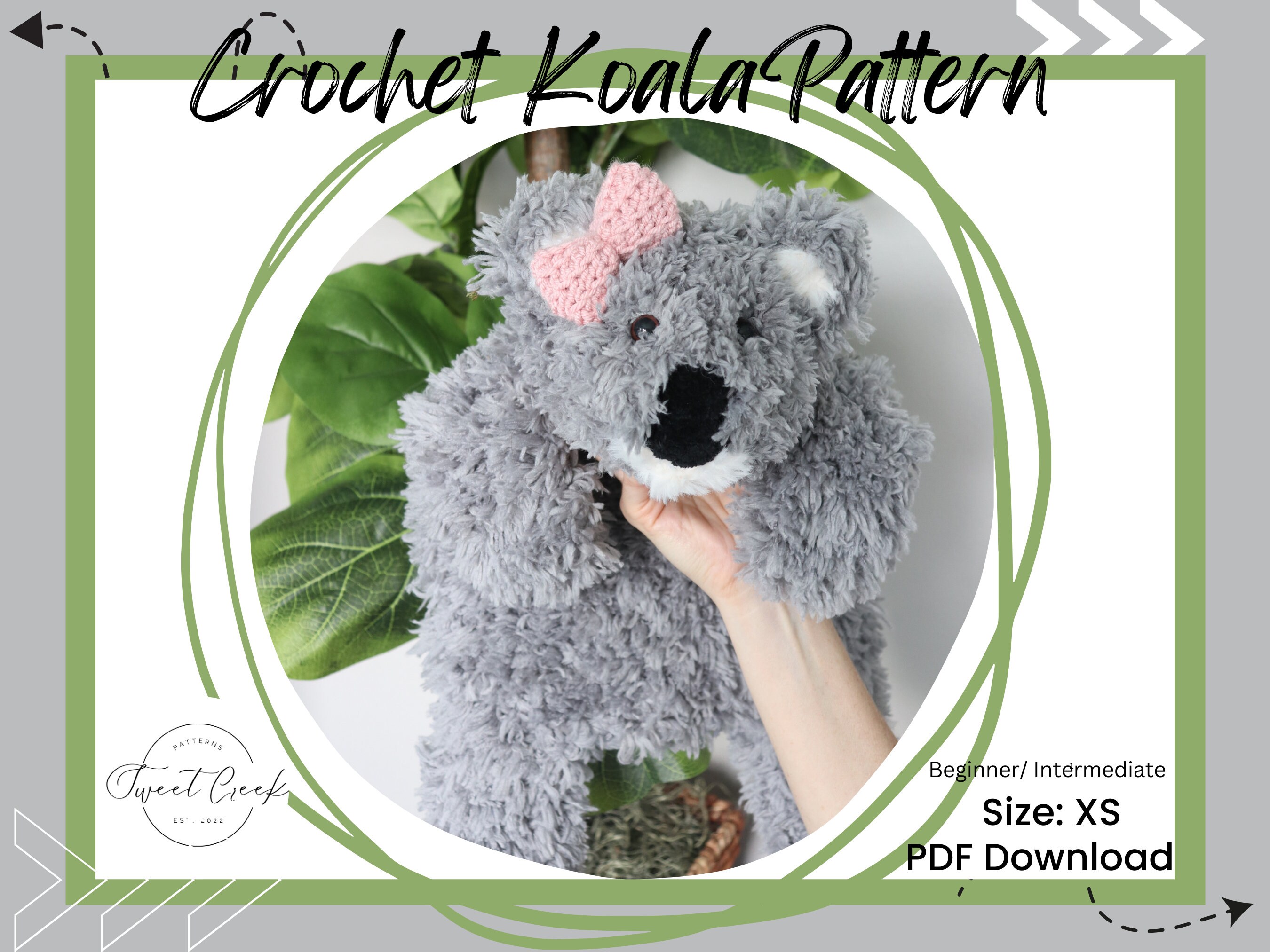 Crochet Pattern: Koko the Koala XS Lovey Koala Pattern Crochet Koala ...