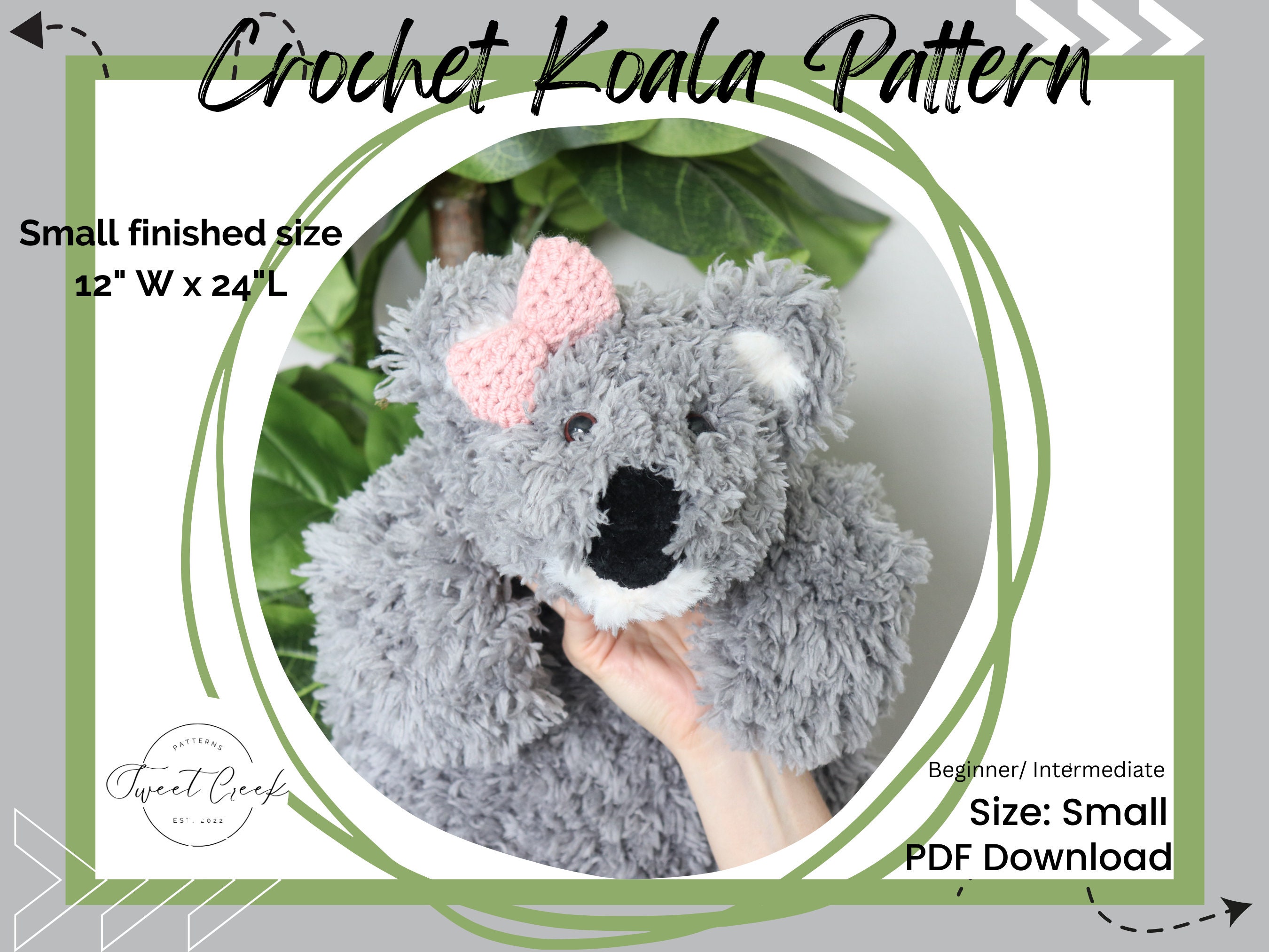Crochet Pattern: Koko the Koala SMALL Lovey Koala Pattern Crochet Koala ...