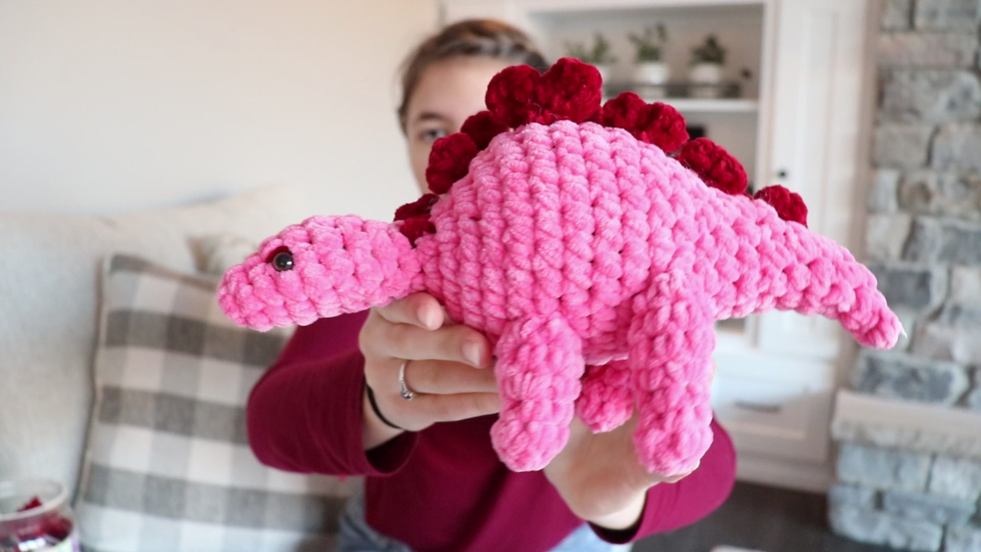 Crochet Stegosaurus Pattern Low-sew Dinosaur Pattern Crochet Dinosaur ...