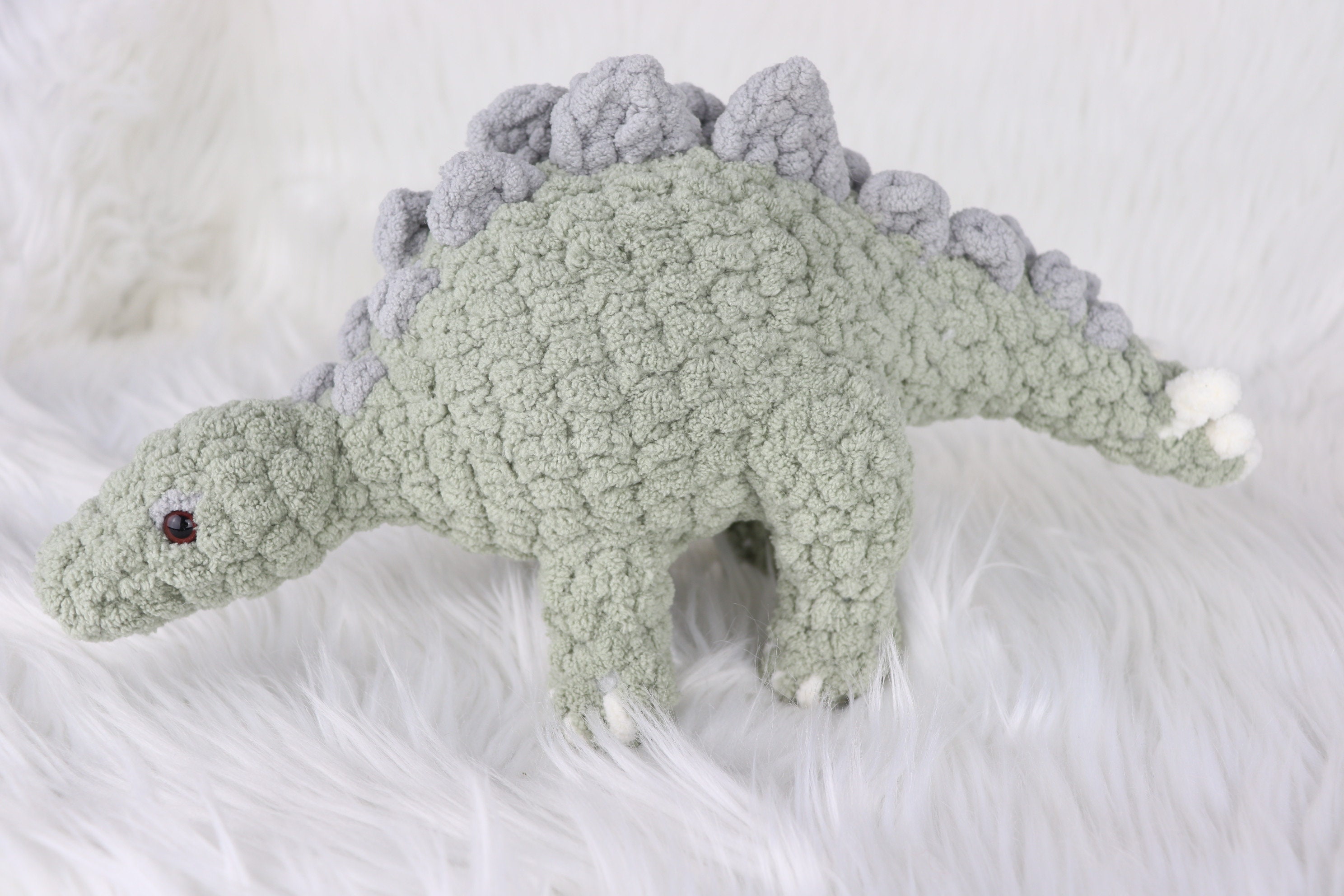 Crochet Stegosaurus Pattern Low-sew Dinosaur Pattern Crochet Dinosaur ...