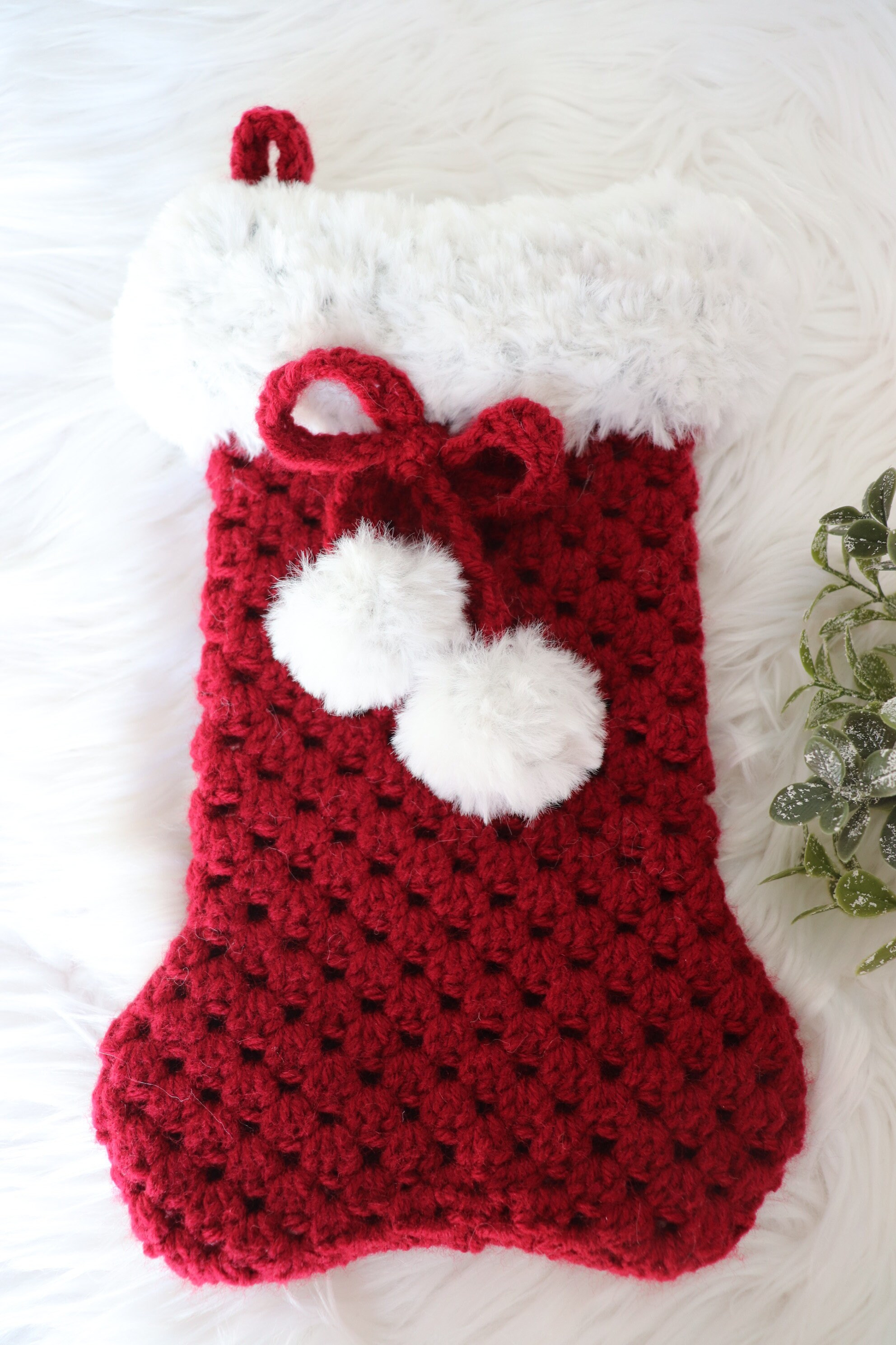 Dog Bone Granny Stitch Stocking Crochet PATTERN, Dog Bone Christmas ...
