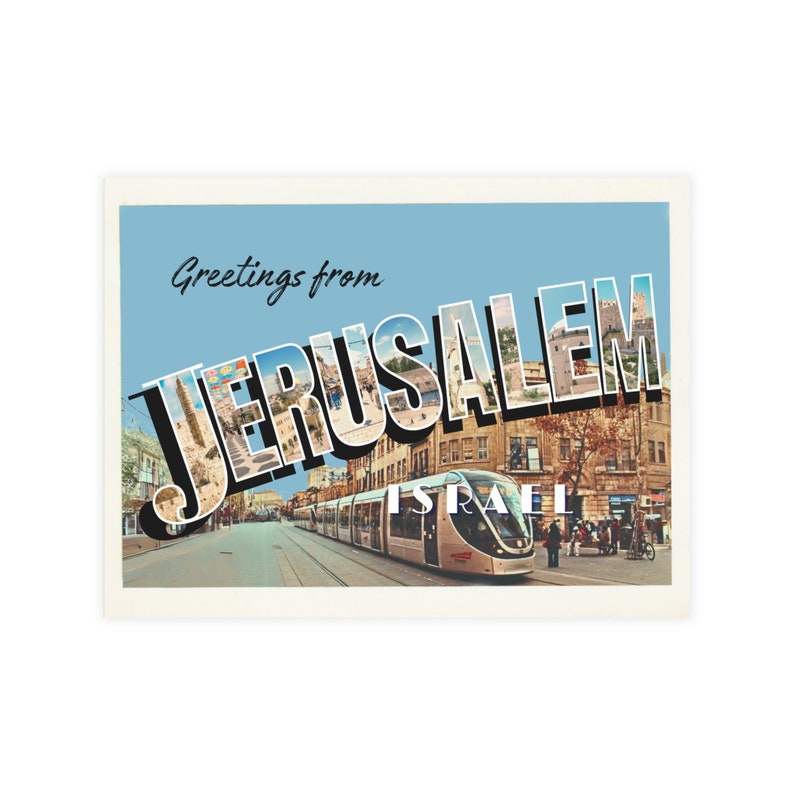Jerusalem Post Card | Vintage Post Card | Greetings From Jerusalem ...