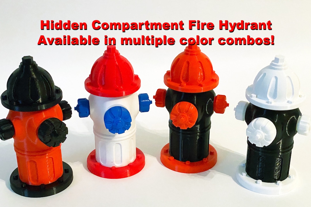 6 3D Printed Fire Hydrant With Secret Compartment Great for Puppy Potty ...