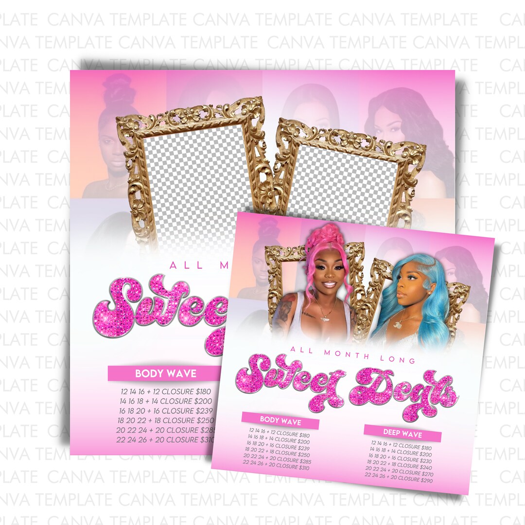 Deals Canva Flyer Canva Editable Flyer Canva Premade Premade Flyer ...