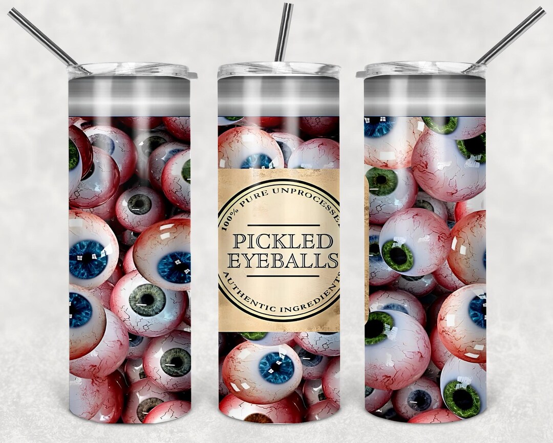 Pickled Eyeballs Tumbler Wrap Bundle – Funny Creepy Halloween PNG – 20 ...