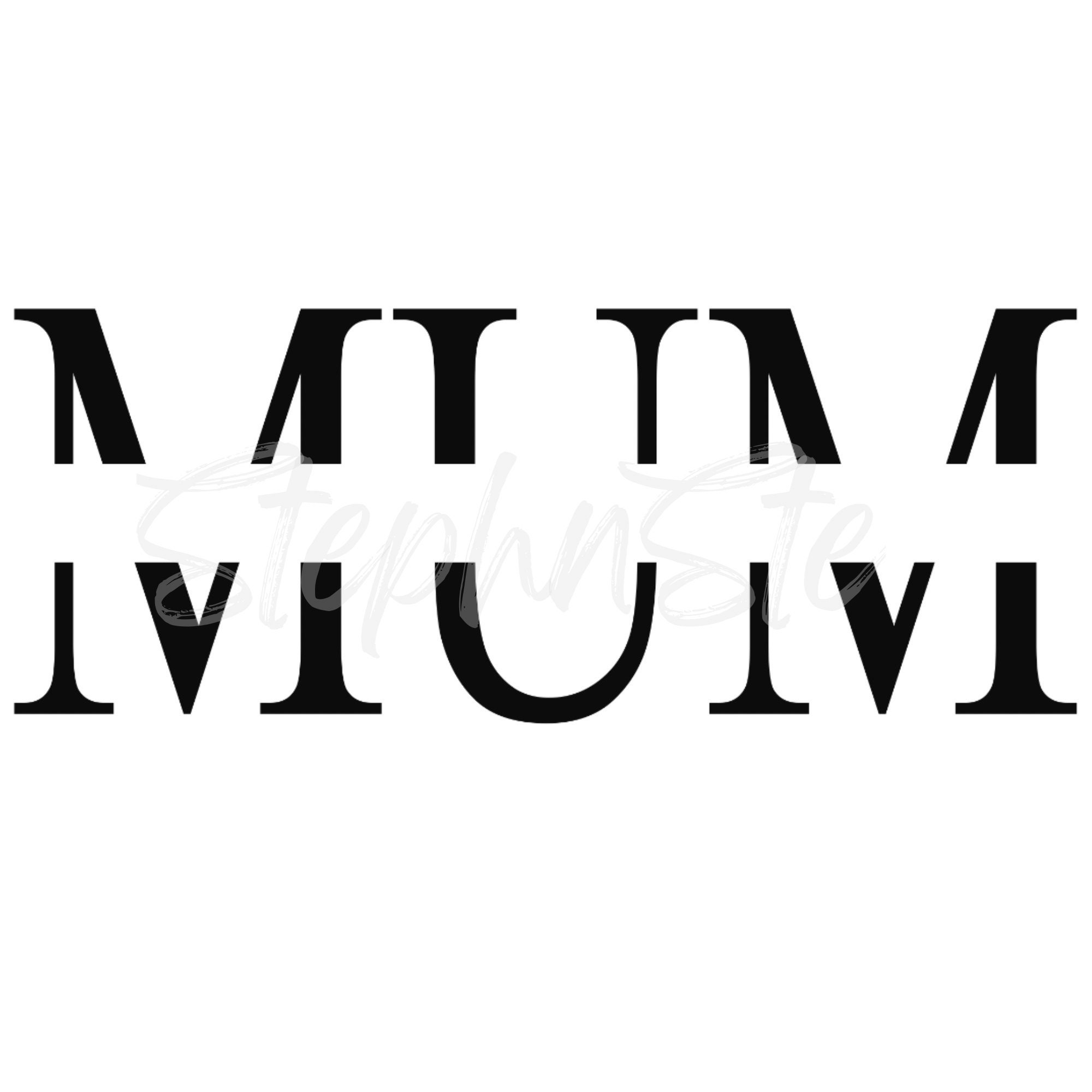 MUM MONOGRAM PNG Jpeg Digital Download Mothers Day Split Monogram ...