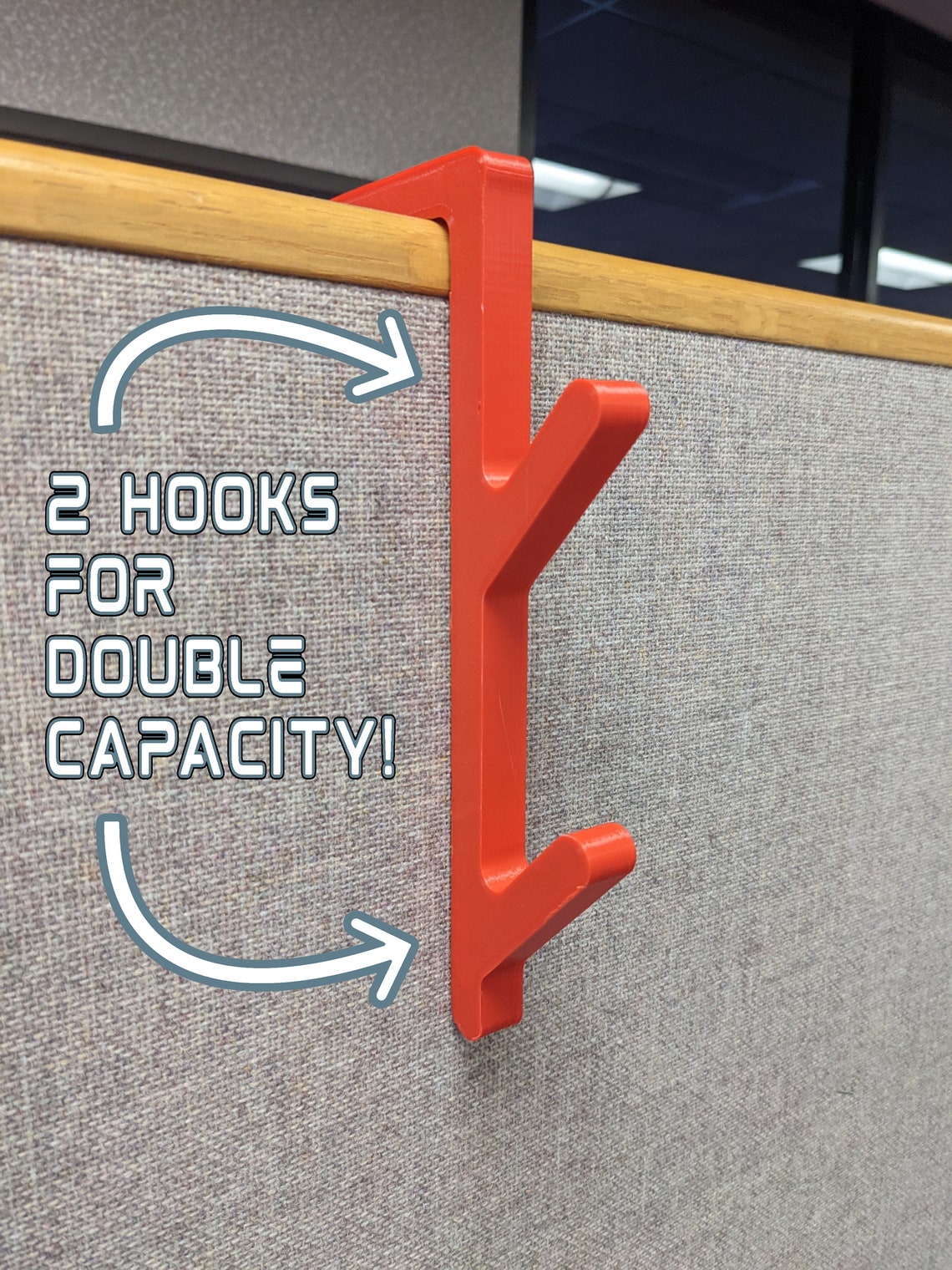 Dual Cubicle Hook, 3D Printed, Office Hook, Office & Desk Storage ...