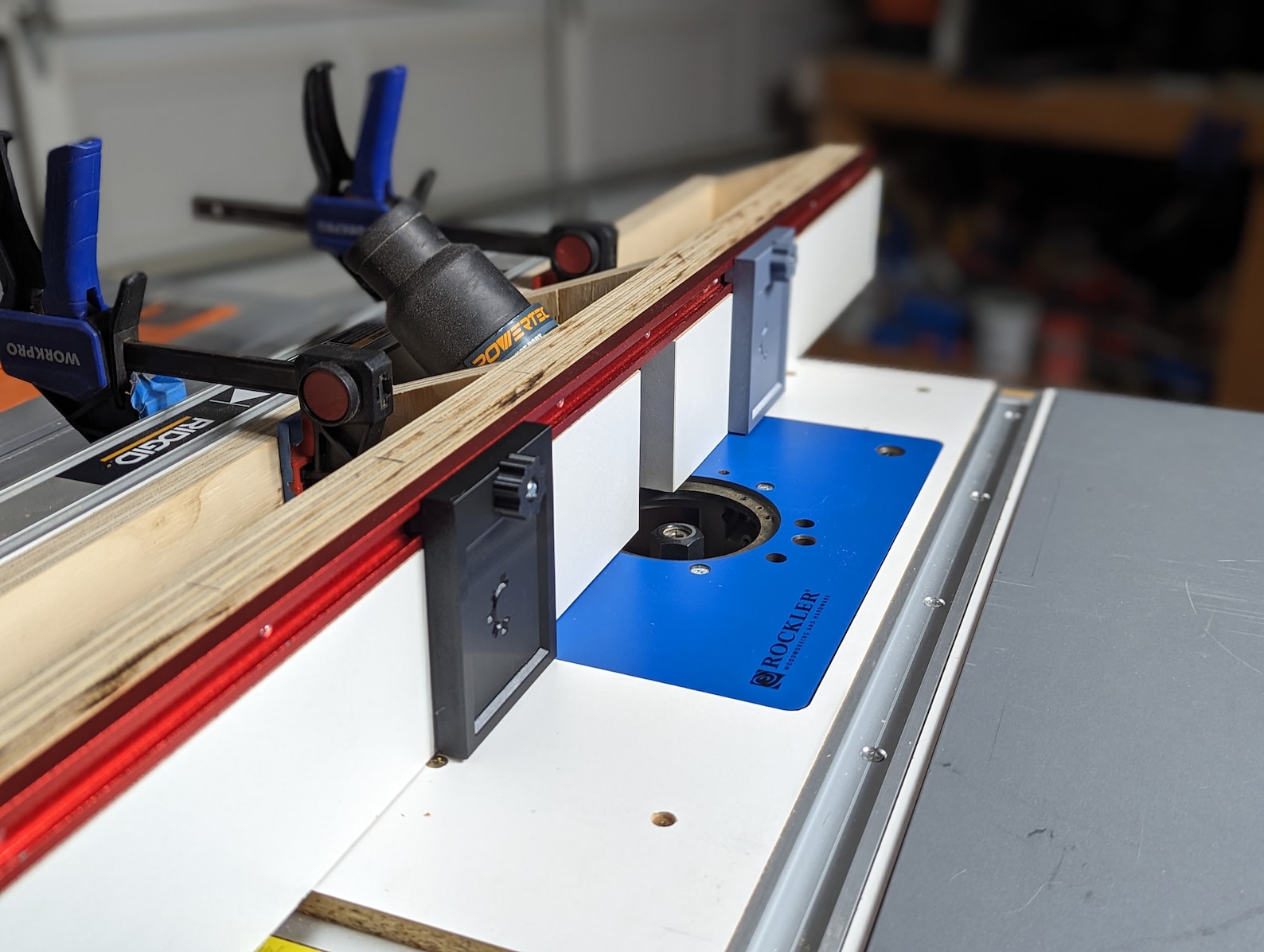 Front Facing T-track Stop Block for Router Table | Miter Saw Station ...
