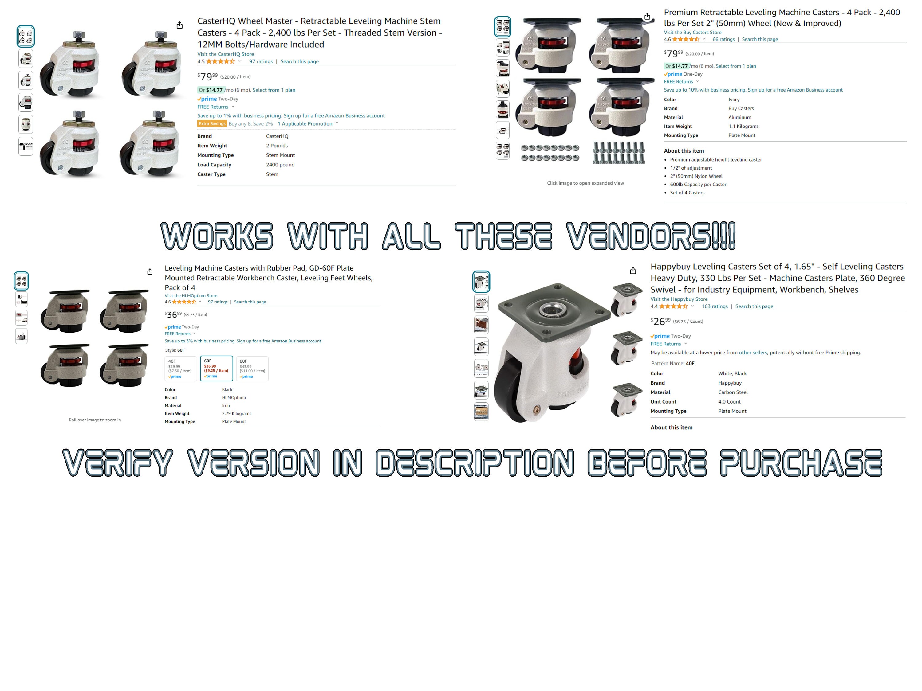 Leveling Caster Adjustable Wrench Adjust Your Casters Easily - Etsy