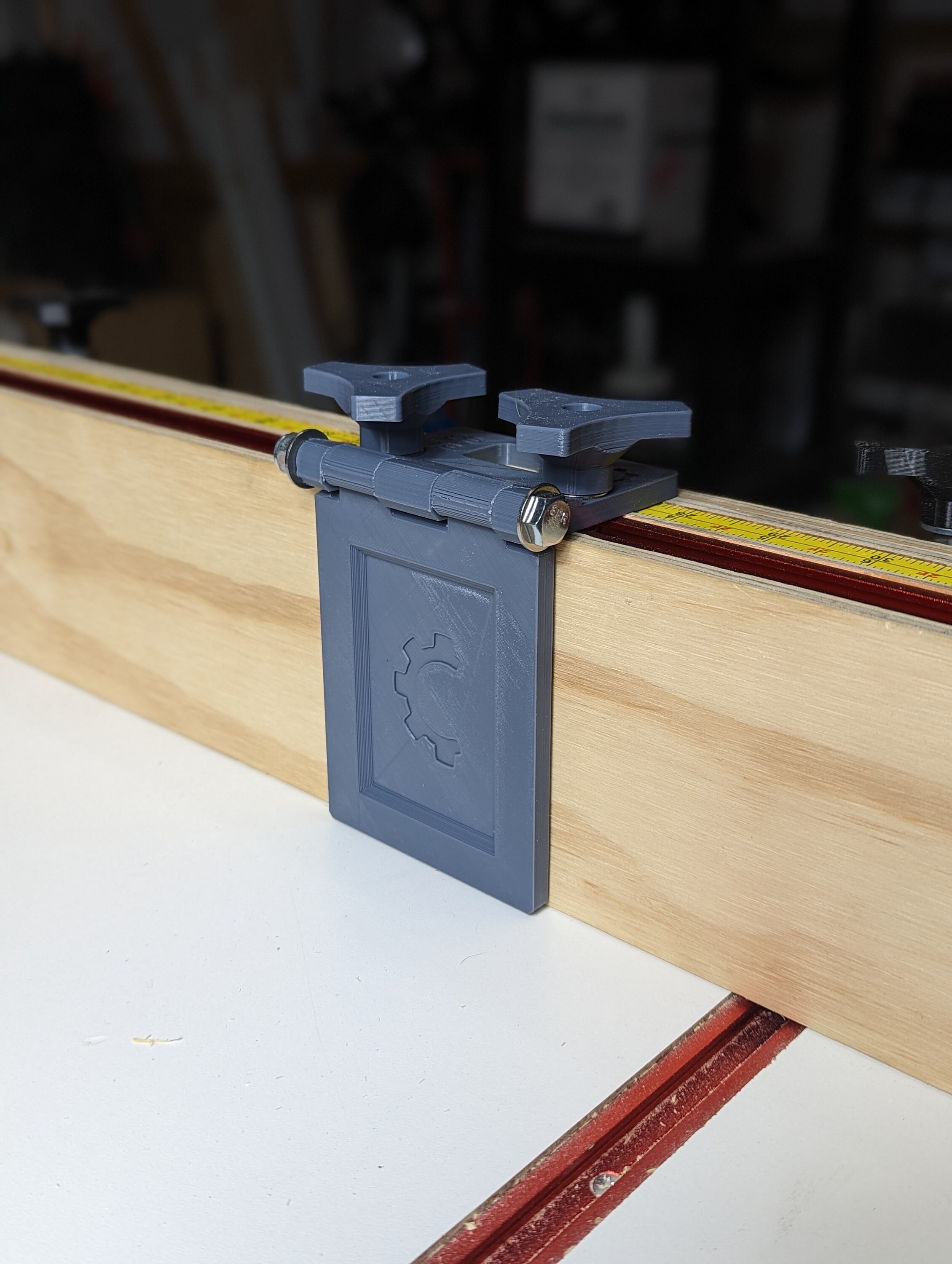 3D Printed Woodworking Stationary T-track Stop Block With Pivoting Stop ...
