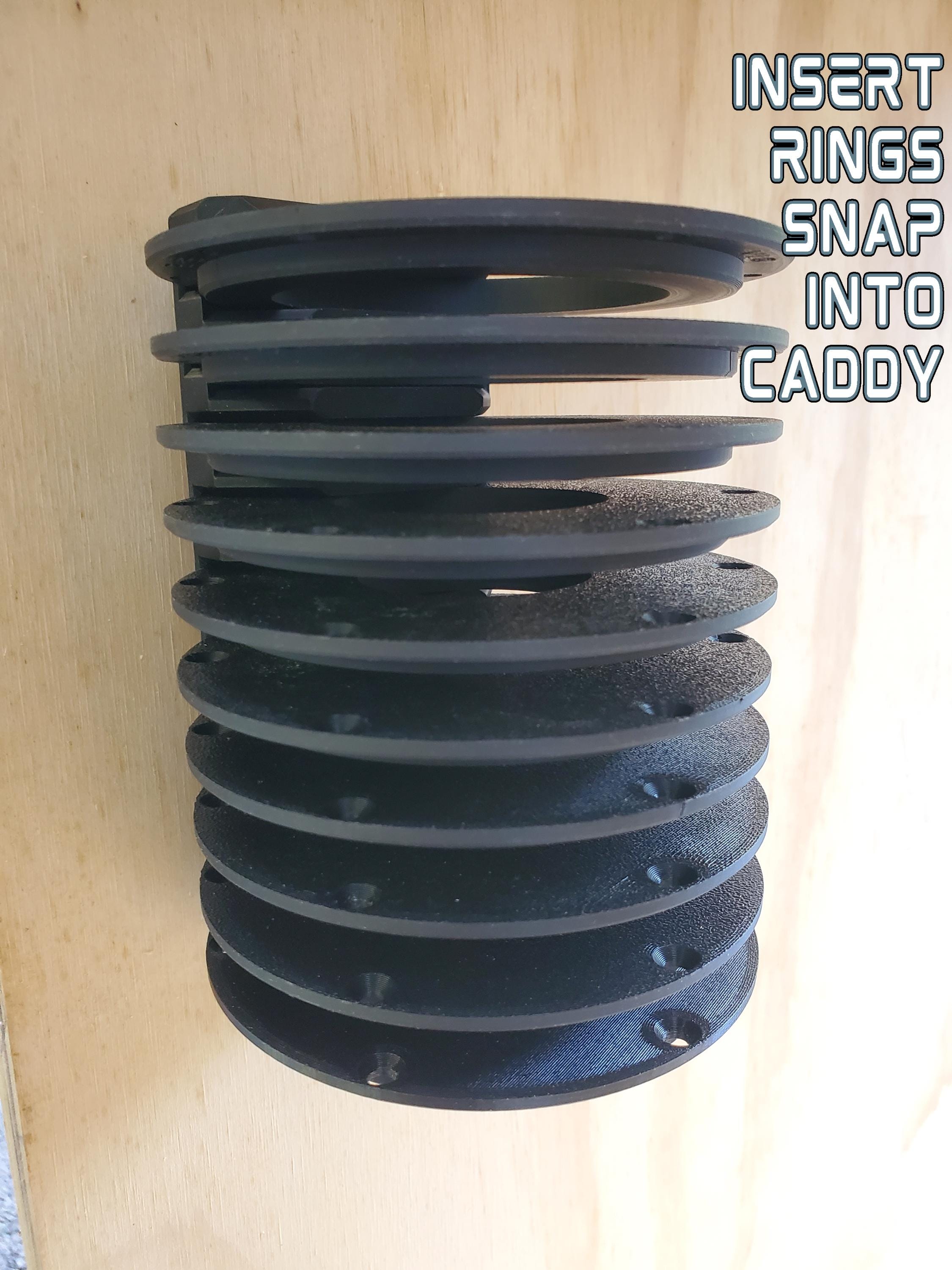 4-3/8" Dia. Rockler Router Plate/lift Insert Ring Set With Caddy ...
