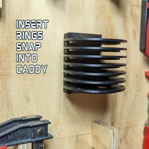 4" Dia. Rockler Router Plate Insert Ring Set With Caddy | Router Table ...